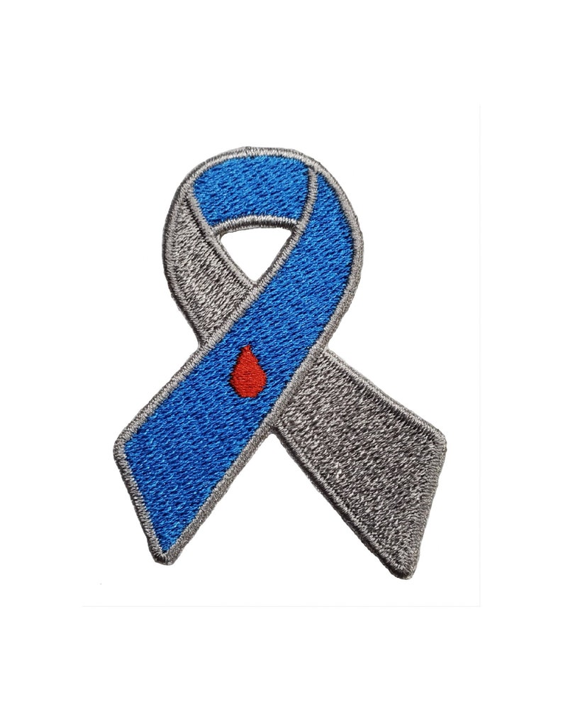 Diabetes Awareness Ribbon Embroidered Iron on Patch Gifts Fundraising ...