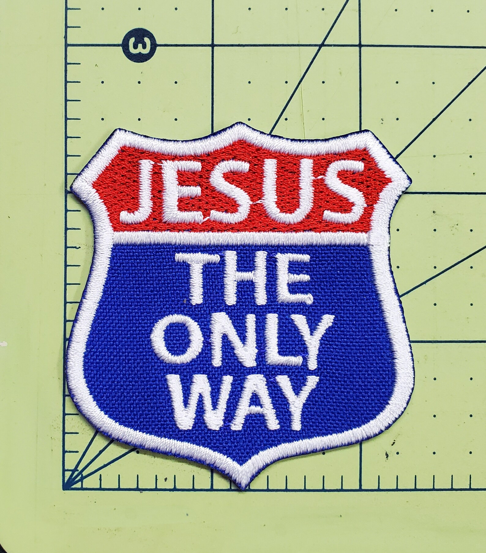 Jesus is the Way the Only Way Embroidered Applique Iron on or Sew on ...