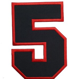6" Numbers College Varsity Letterman Embroidered Iron on Patch Varsity ...