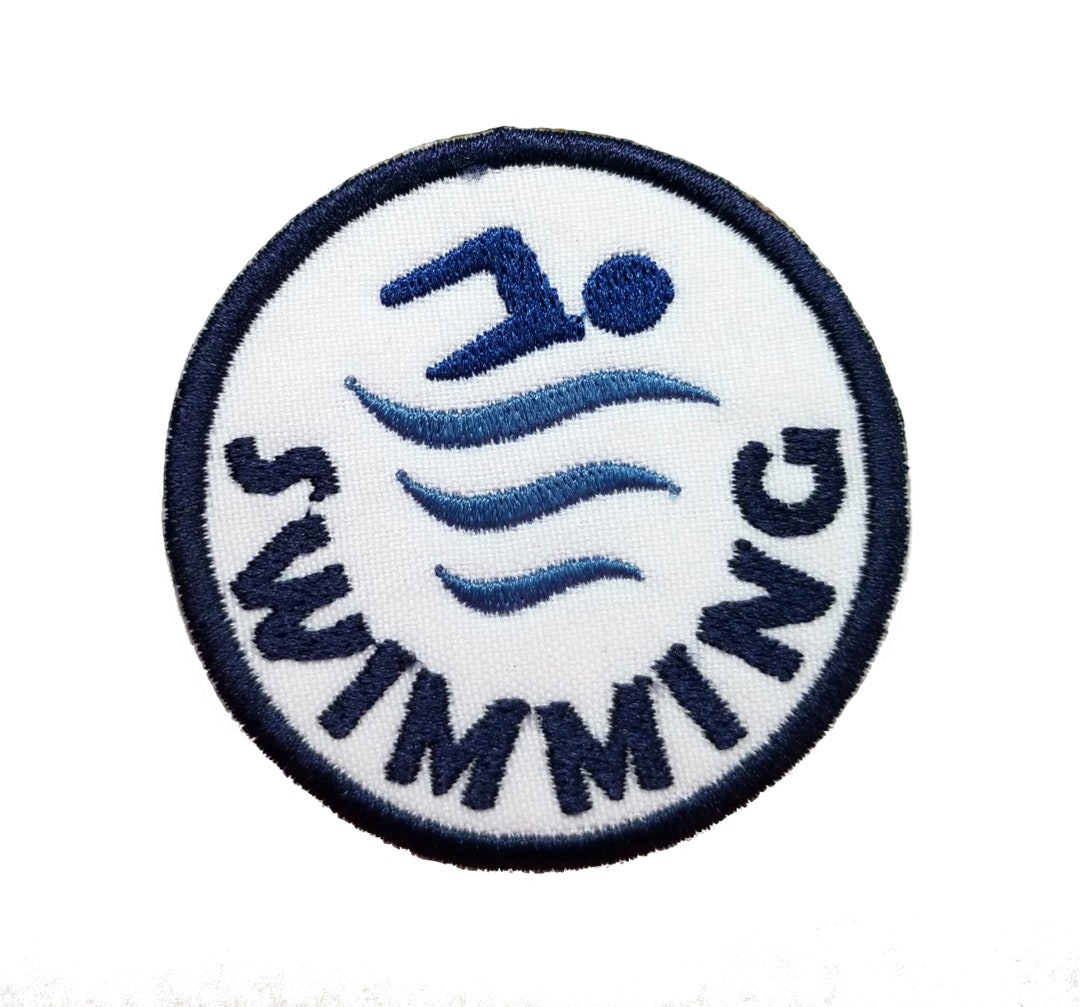 Swimming Merit Badge Embroidered Iron on Patch 2.4" - Etsy