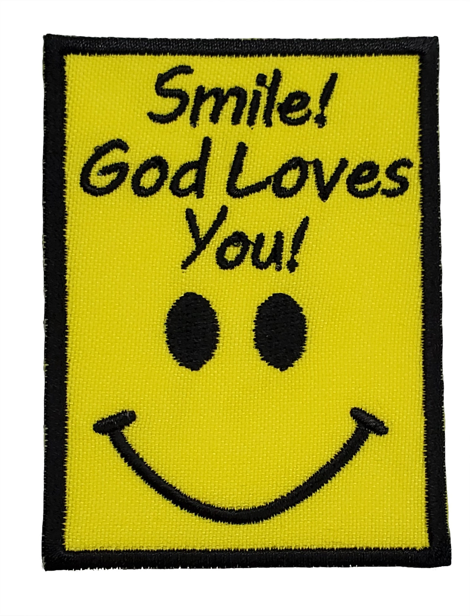 Smile God Loves You Smile Emoji Embroidered Applique Iron on - Etsy