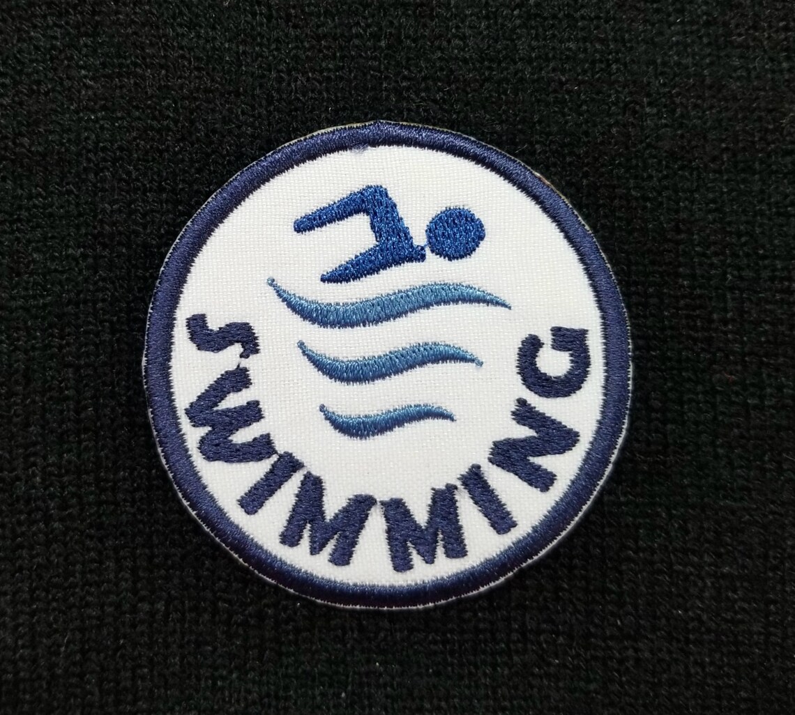 Swimming Merit Badge Embroidered Iron on Patch 2.4 - Etsy