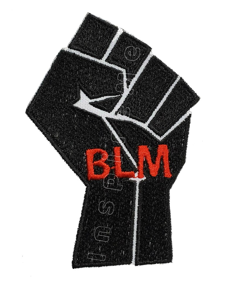 Black Power Fist Blm Embroidered Iron On Patch 2 25 X Etsy