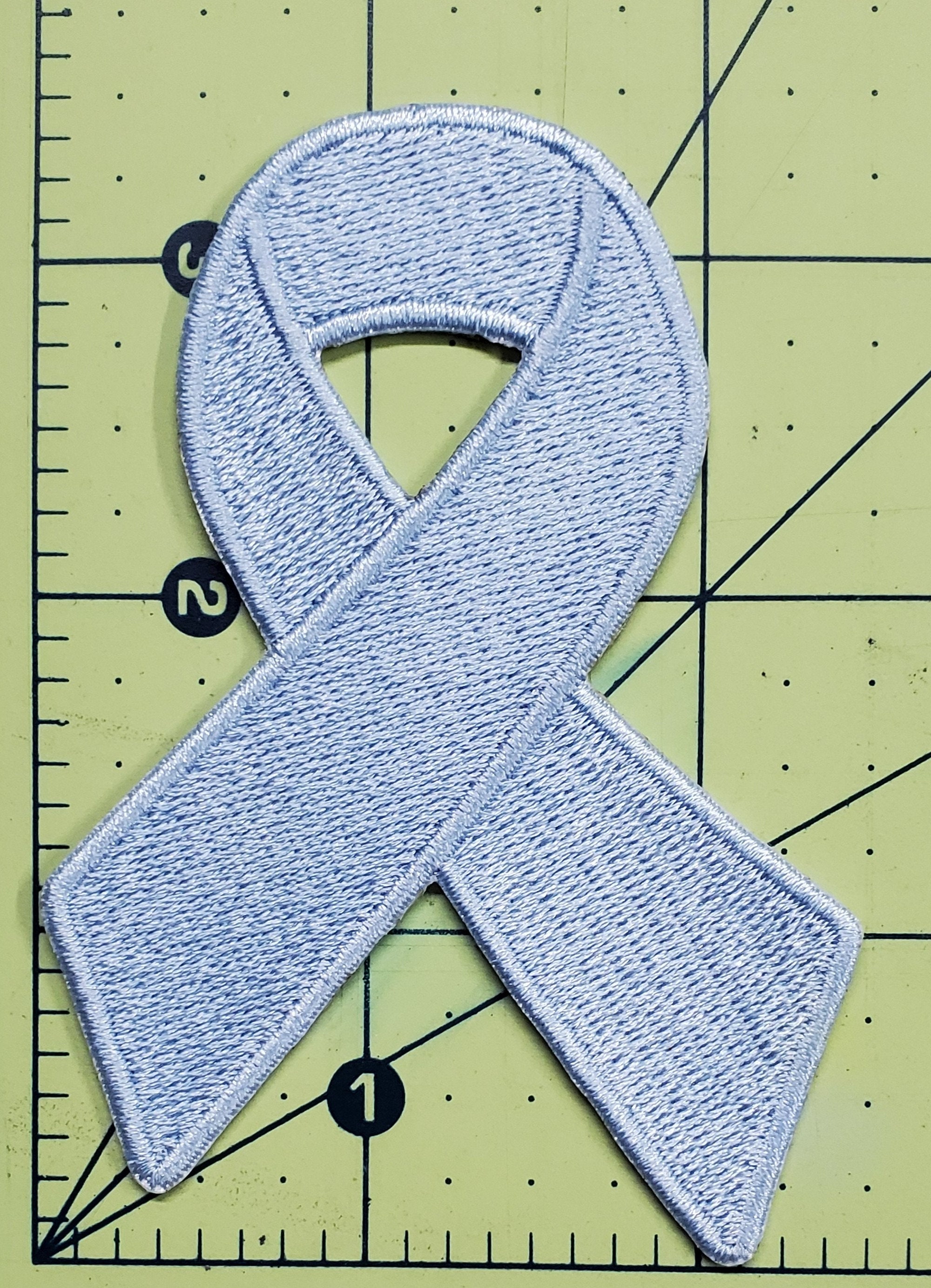 Prostate Cancer Embroidered Iron on Patch Awareness Ribbon - Etsy