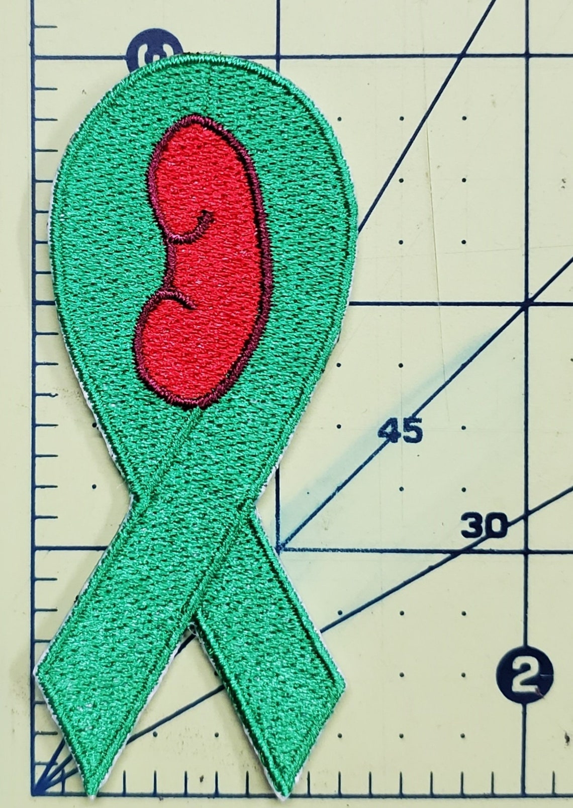 Kidney Disease Awareness Ribbon Iron On Patch Dialysis Kidney | Etsy