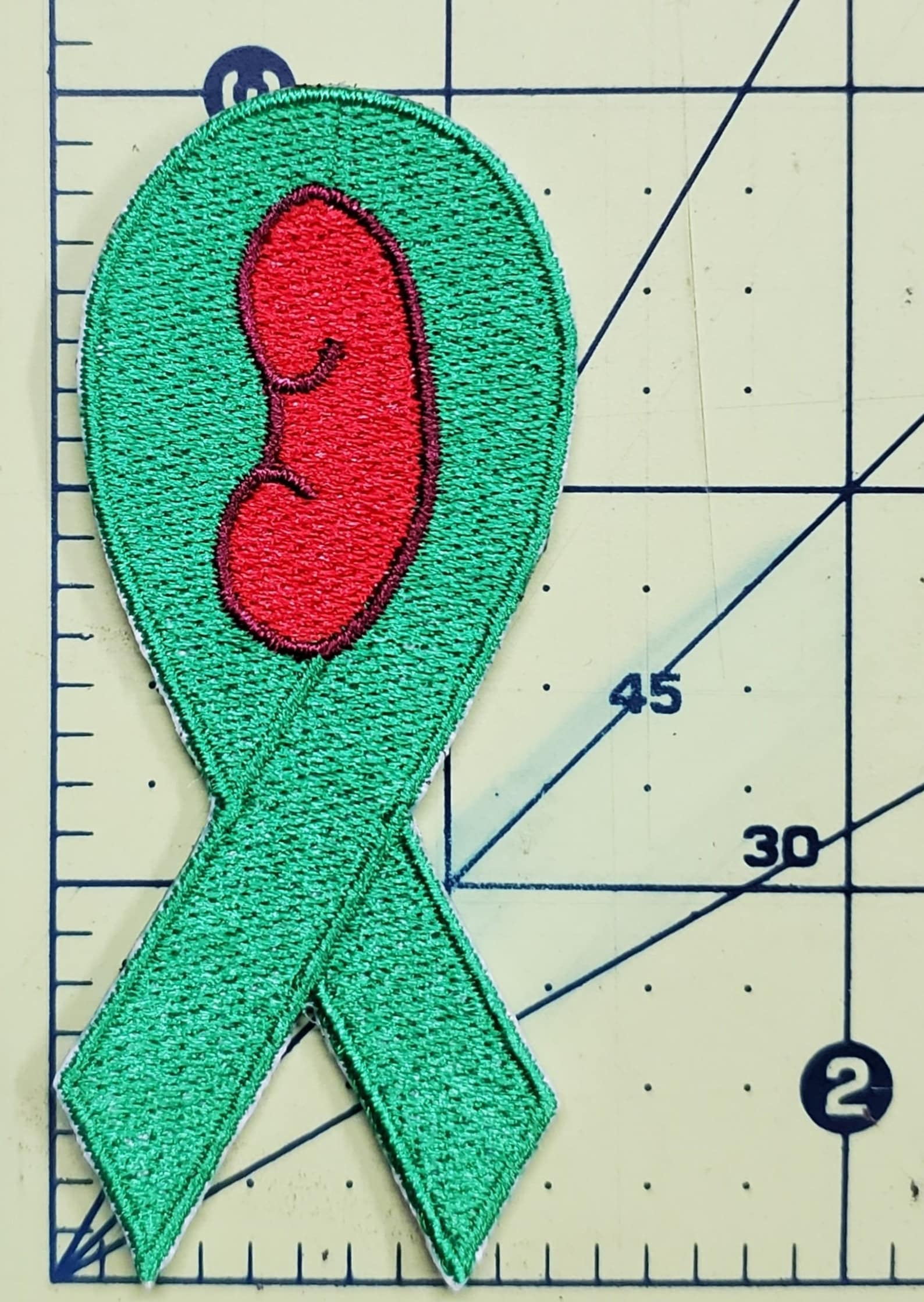 Kidney Disease Awareness Ribbon Iron On Patch Dialysis Kidney | Etsy
