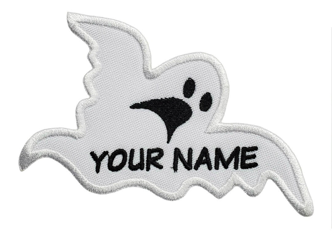 Ghost Custom Personalized Name Tag Embroidered Applique Iron on Sew on ...