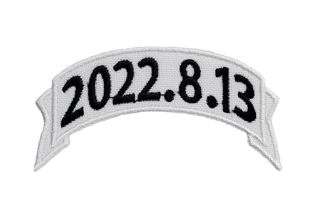 Custom Date Embroidered Applique Iron on / Sew on Patch 3" X 1.5" - Etsy