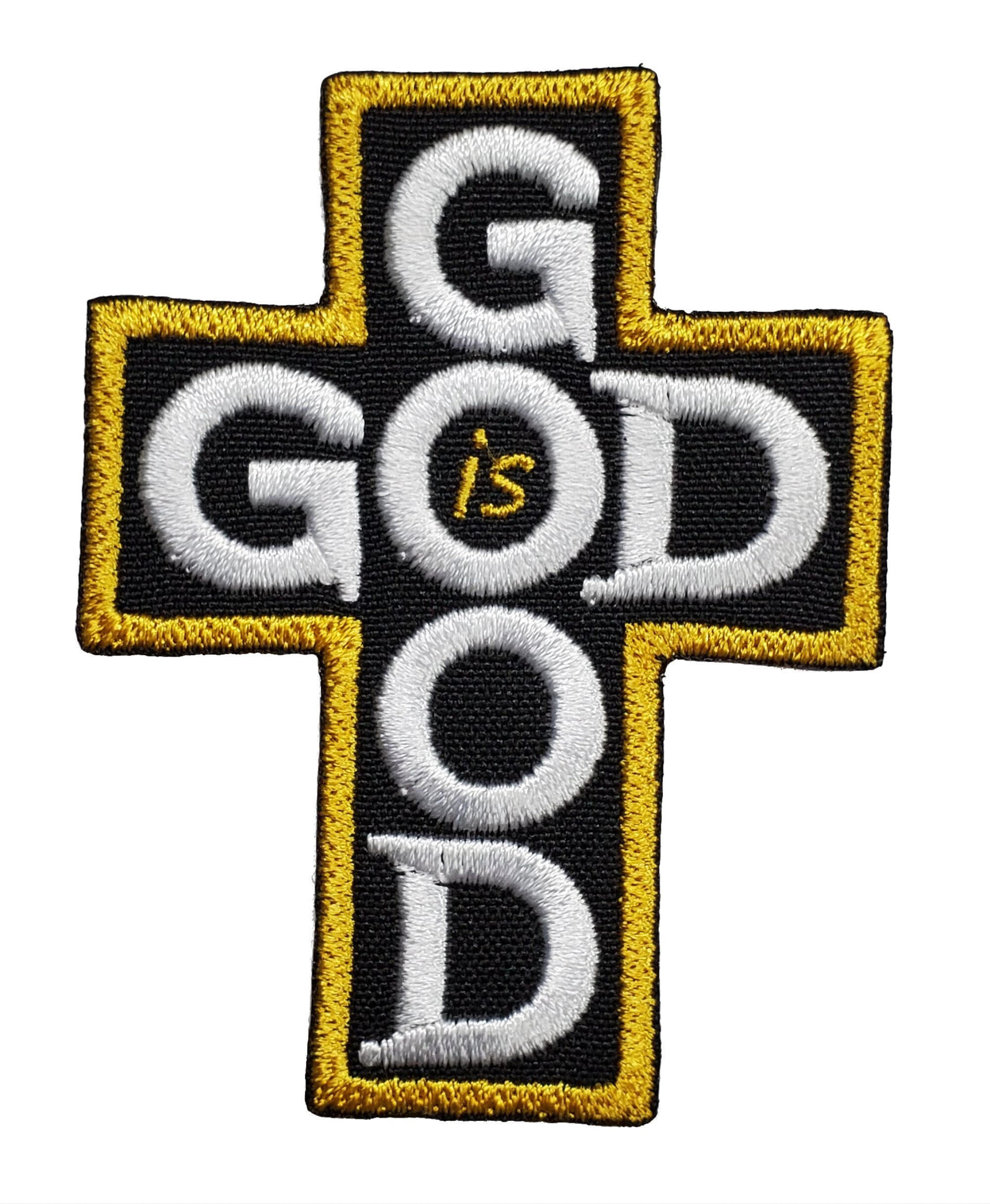 God is Good Christian Cross Embroidered Applique Iron on Patch - Etsy