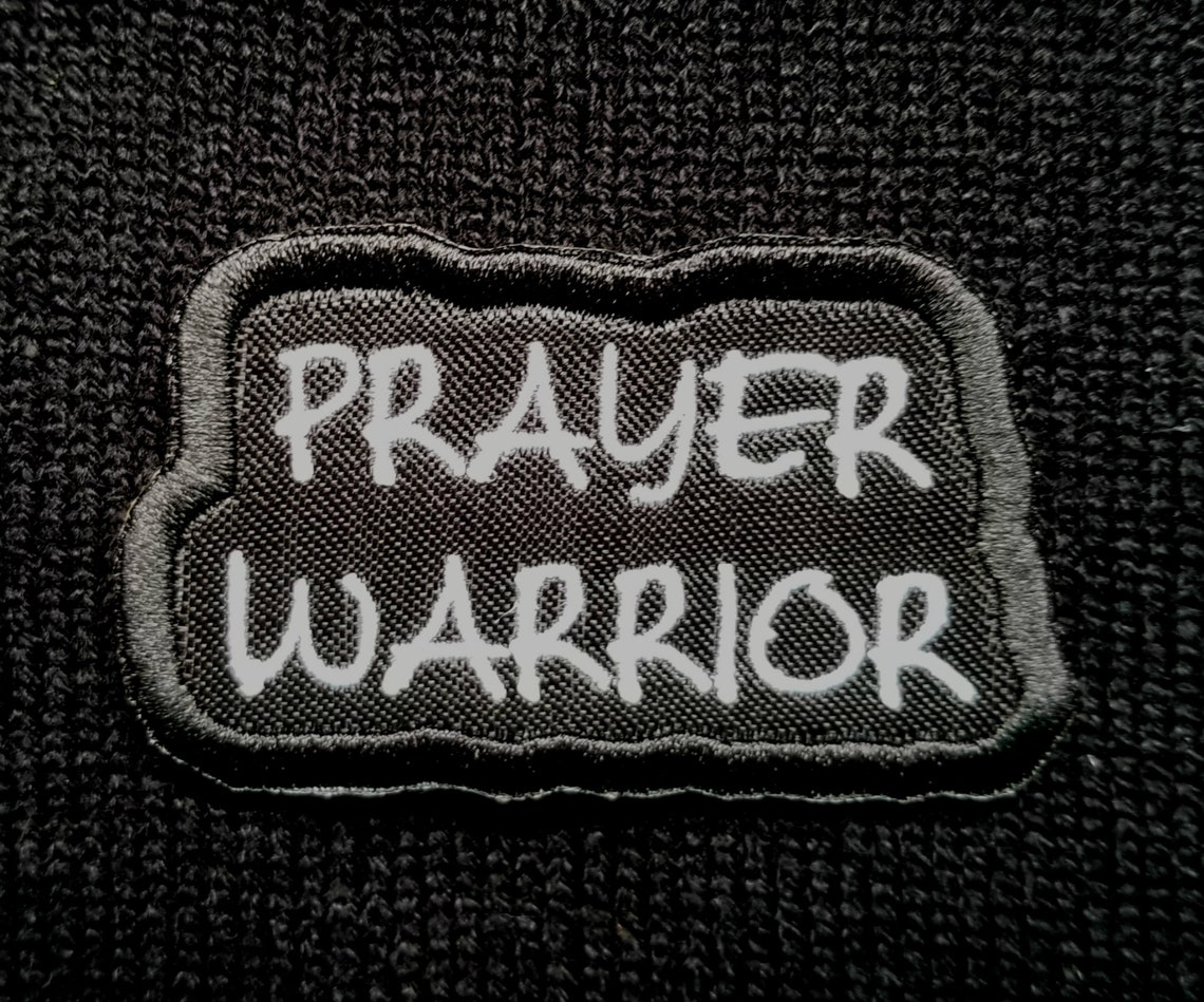Prayer Warrior Embroidered Iron on Patch 2.5 X 1.5 | Etsy