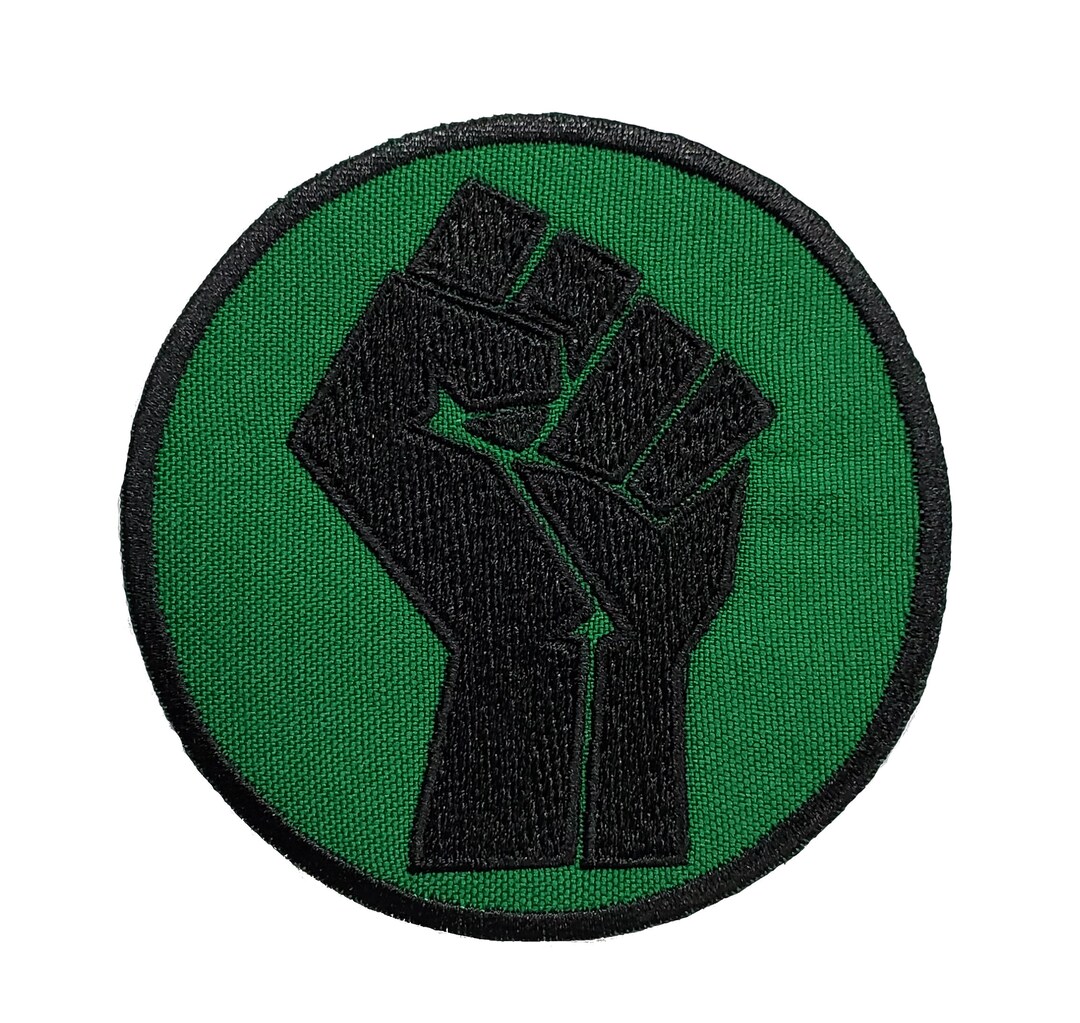 Black Power Fist Embroidered Iron-on Patch 3" Black Lives Matter Hook ...