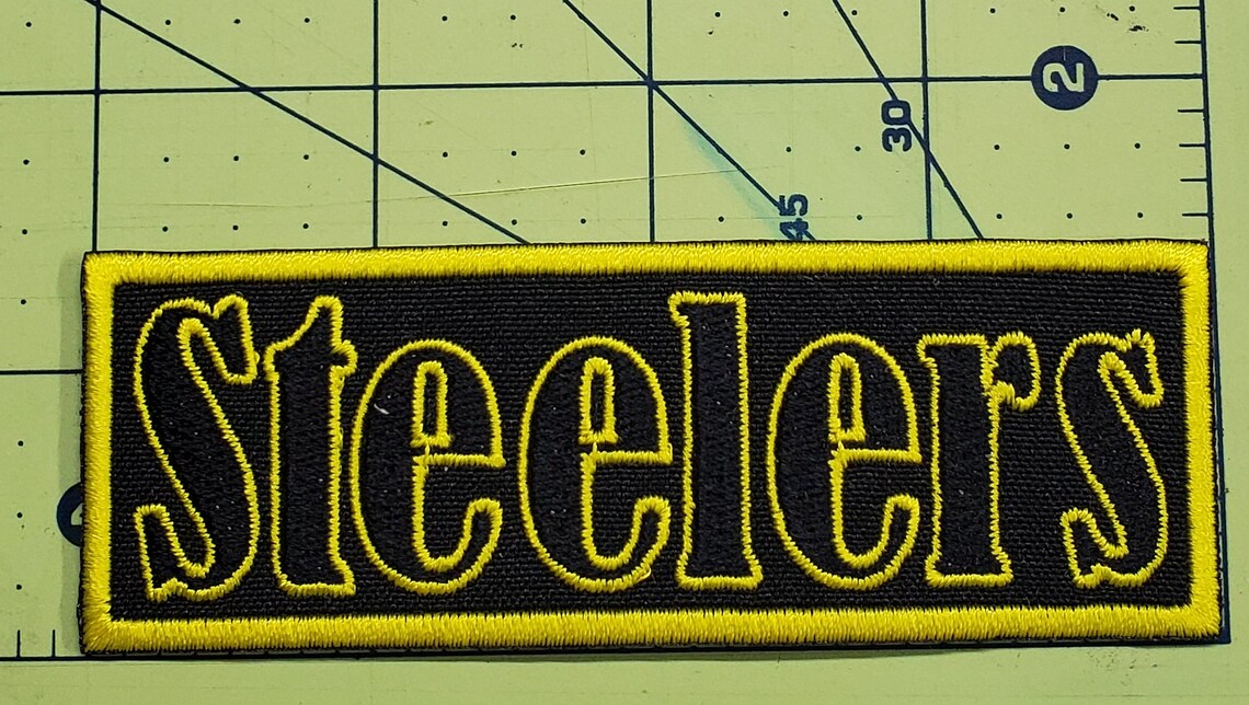 Steelers Text Embroidered Applique Iron or Sew on Patch 4" X 1.4" or 8 ...