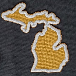 State of Michigan Embroidered Iron on / Sew on Patch 2.25" X 2.25" - Etsy