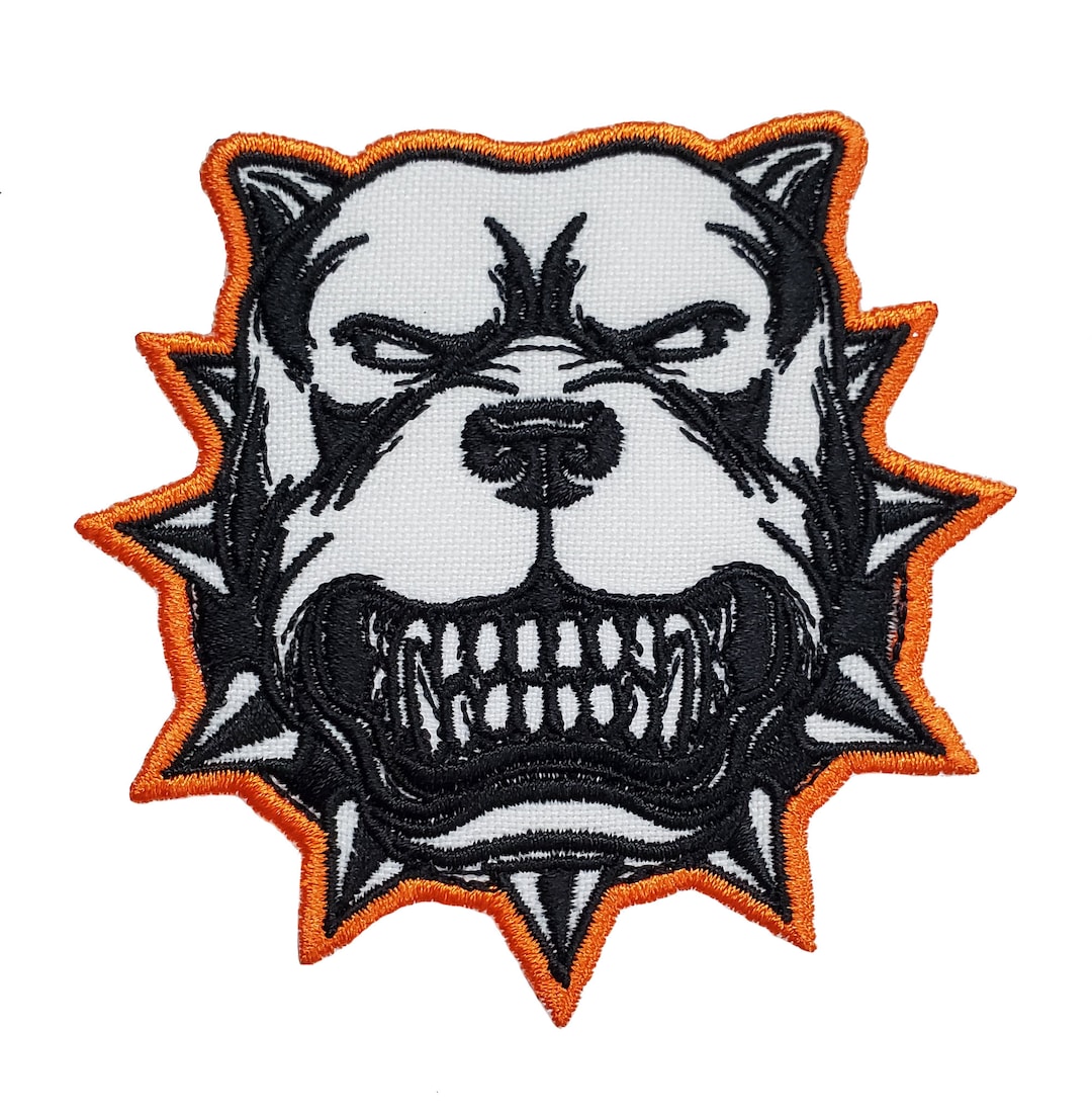Bulldog Embroidered Iron on Patch 3" X 3" or 7.5" X 8" - Etsy