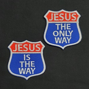 Jesus is the Way Embroidered Patch - Christian Religious Applique - Etsy