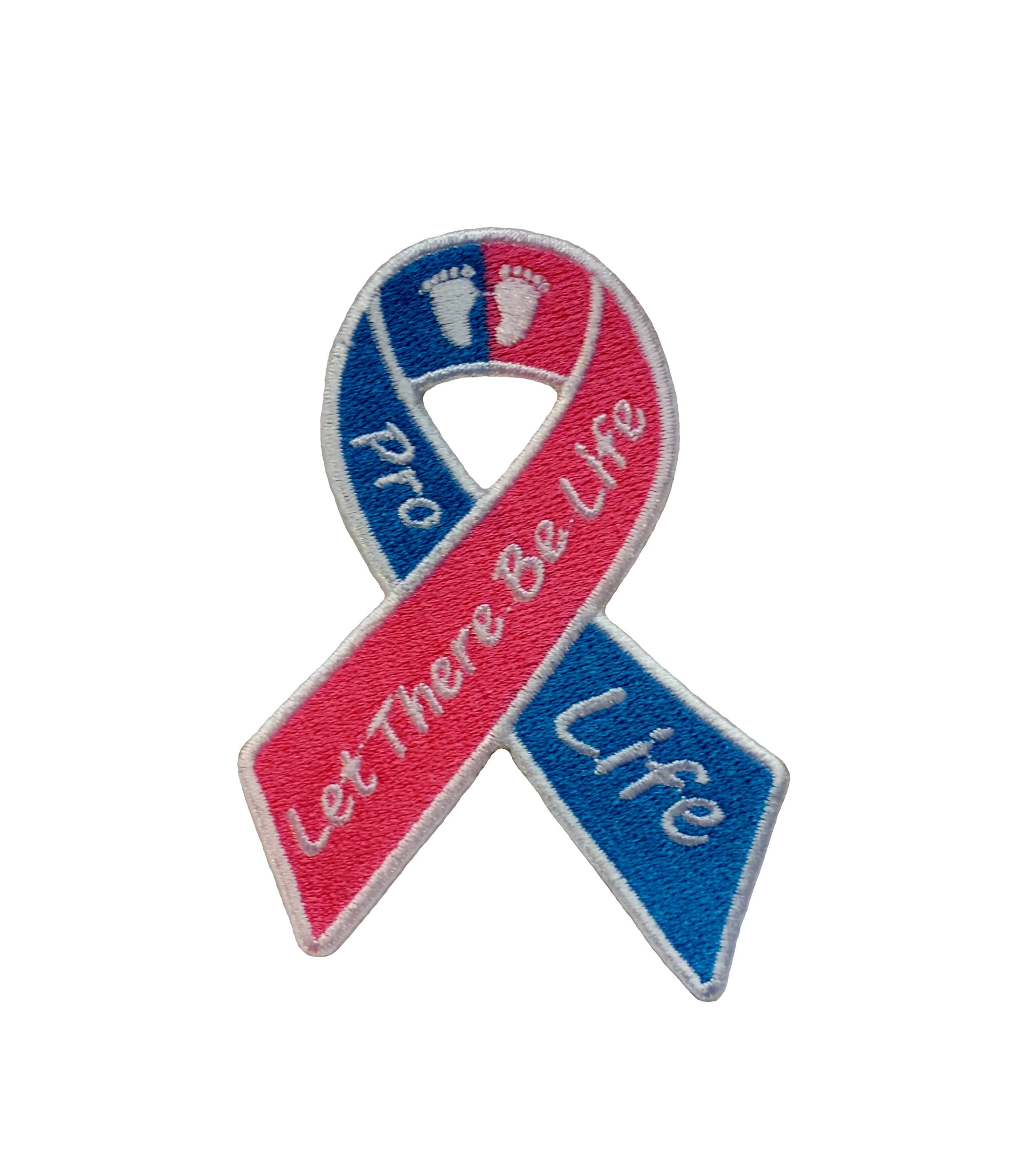 Pro Life Awareness Ribbon Embroidered Iron on Patch Gifts Fundraising ...