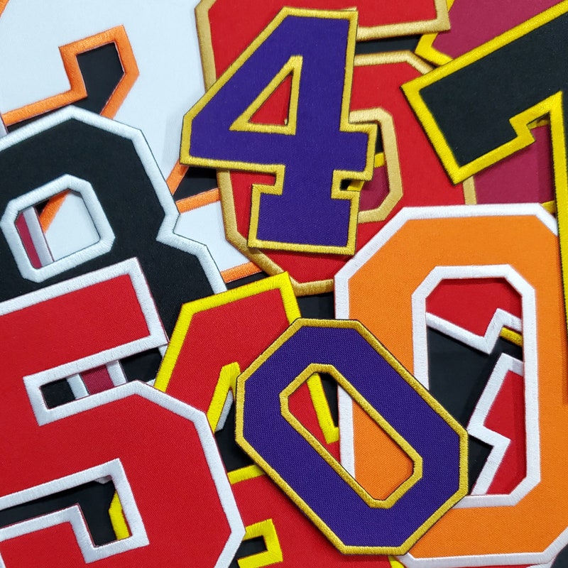 Varsity Numbers Patches for Clothing - Etsy