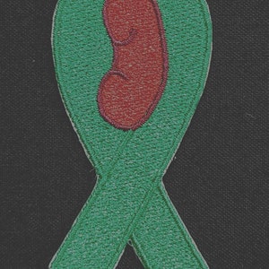 Kidney Disease Awareness Ribbon Iron on Patch Dialysis Kidney ...