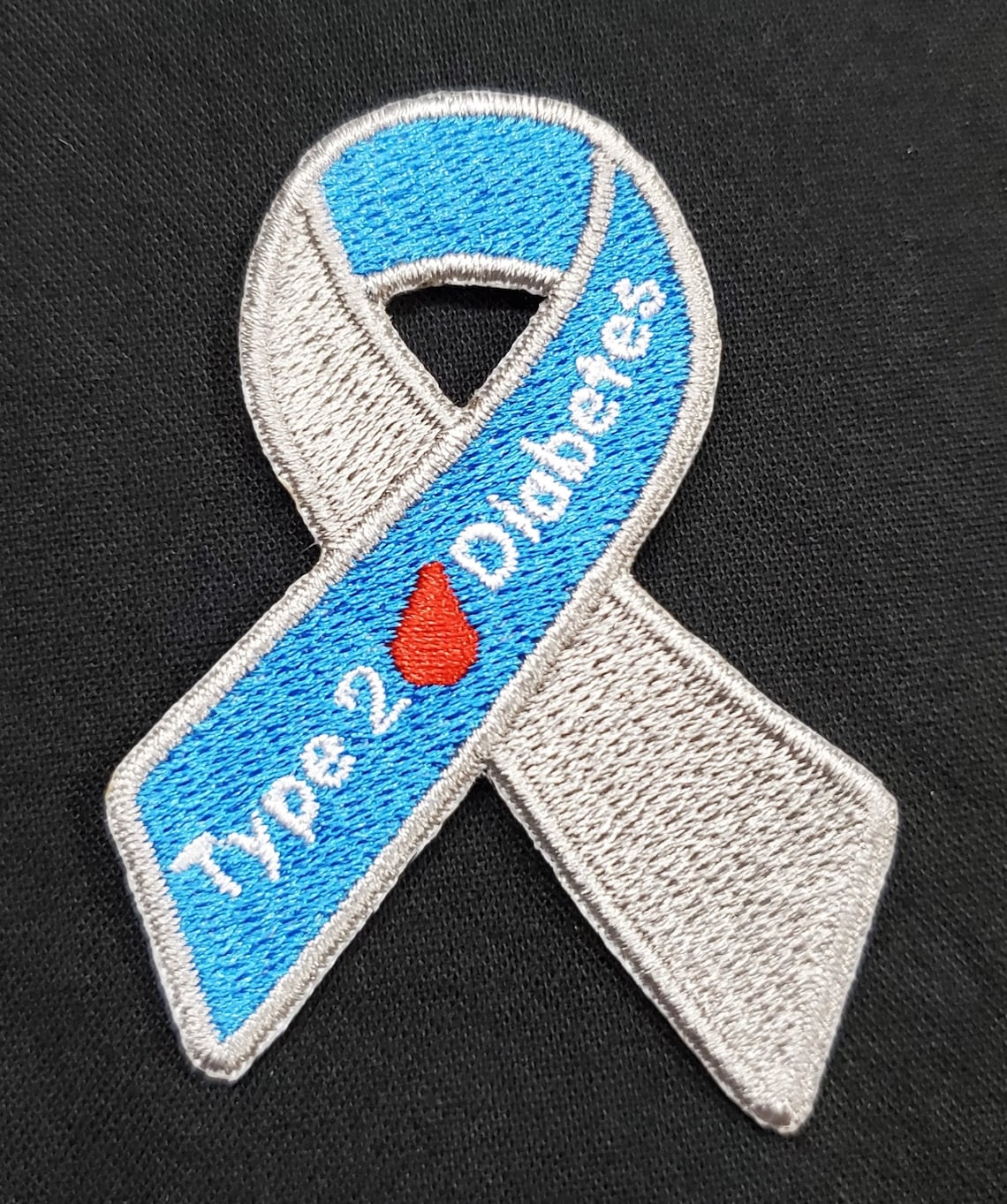 Type 2 Diabetes Awareness Ribbon Embroidered Iron on Patch - Etsy