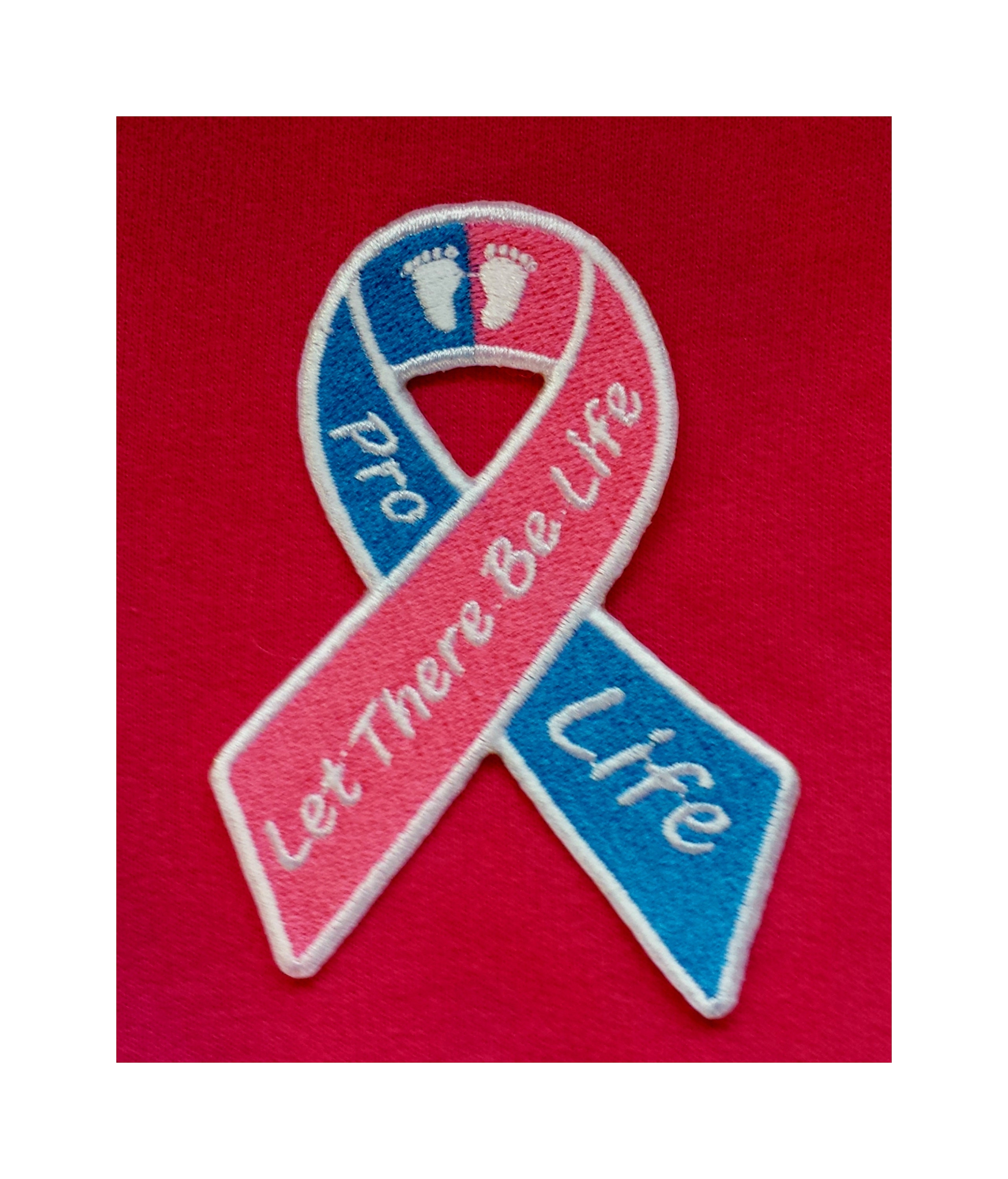 Pro Life Awareness Ribbon Embroidered Iron on Patch Gifts Fundraising ...