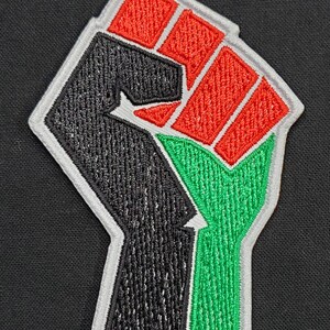 Black Power Fist Embroidered Iron-on Patch 2.25" X 3.25" Black Lives ...