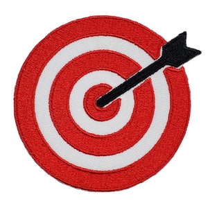 Bullseye Target Embroidered Applique Iron on Patch 2.5" X 2.5 ...