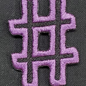 Hashtag Number Sign Embroidered Applique Iron on Patch Many Colors and ...