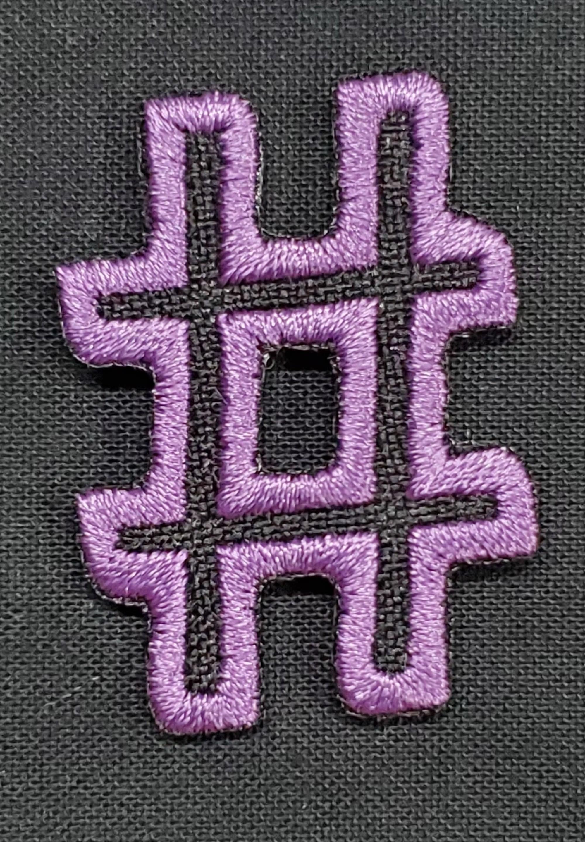 Embroidered Hashtag Iron on Patch, USA Made - Etsy