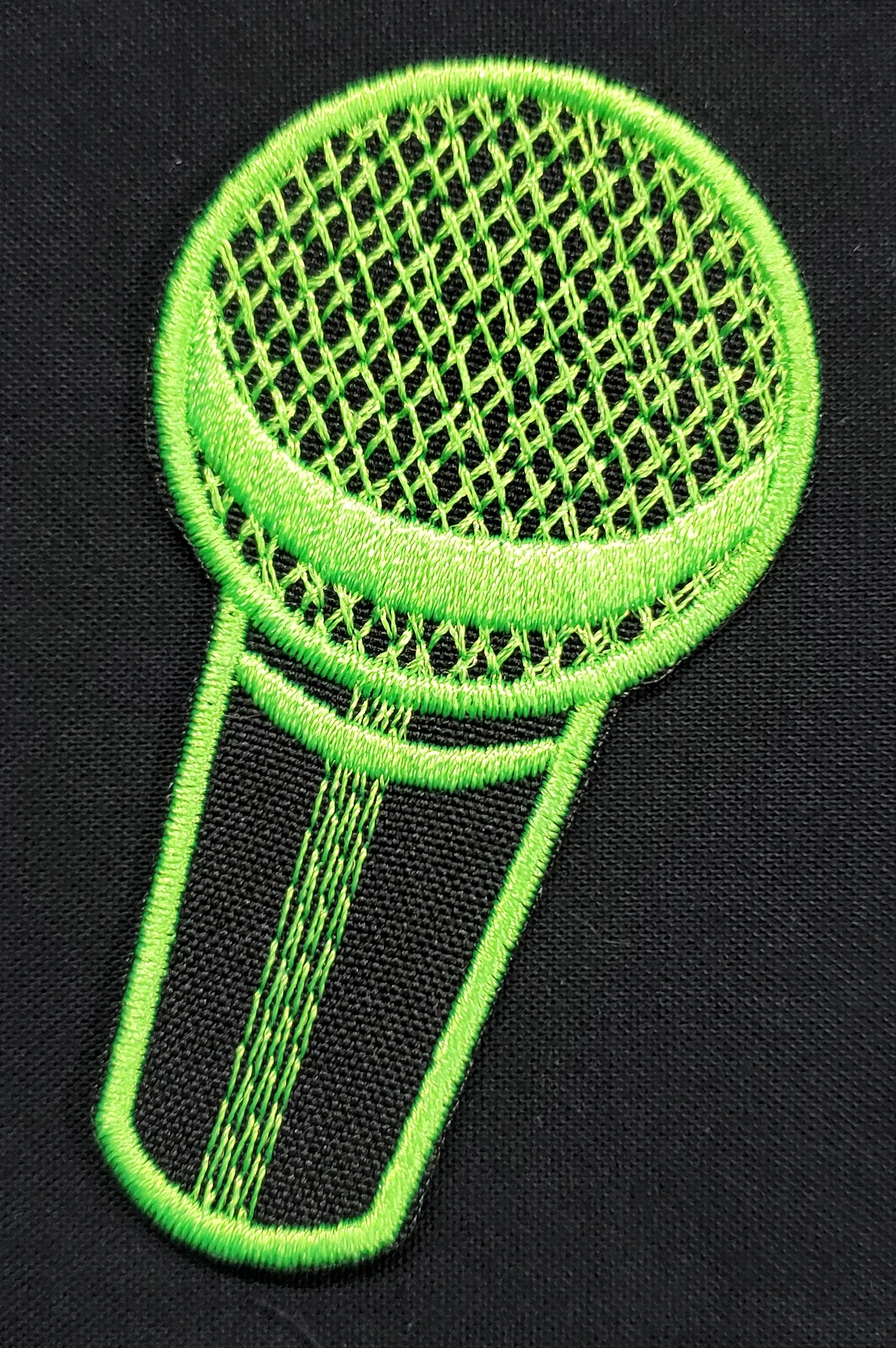 Embellishments Microphone Embroidered Iron On Patch 3 x 1.7 Lead Singer ...