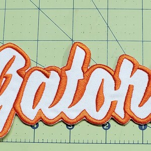 Gators Text Embroidered Applique Iron on Patch Various Sizes Team Name ...