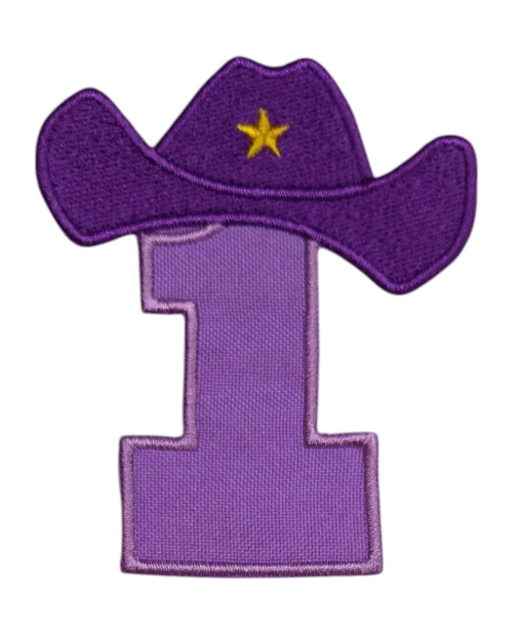 First Birthday Number One Cowboy Hat Embroidered Applique Iron on or ...