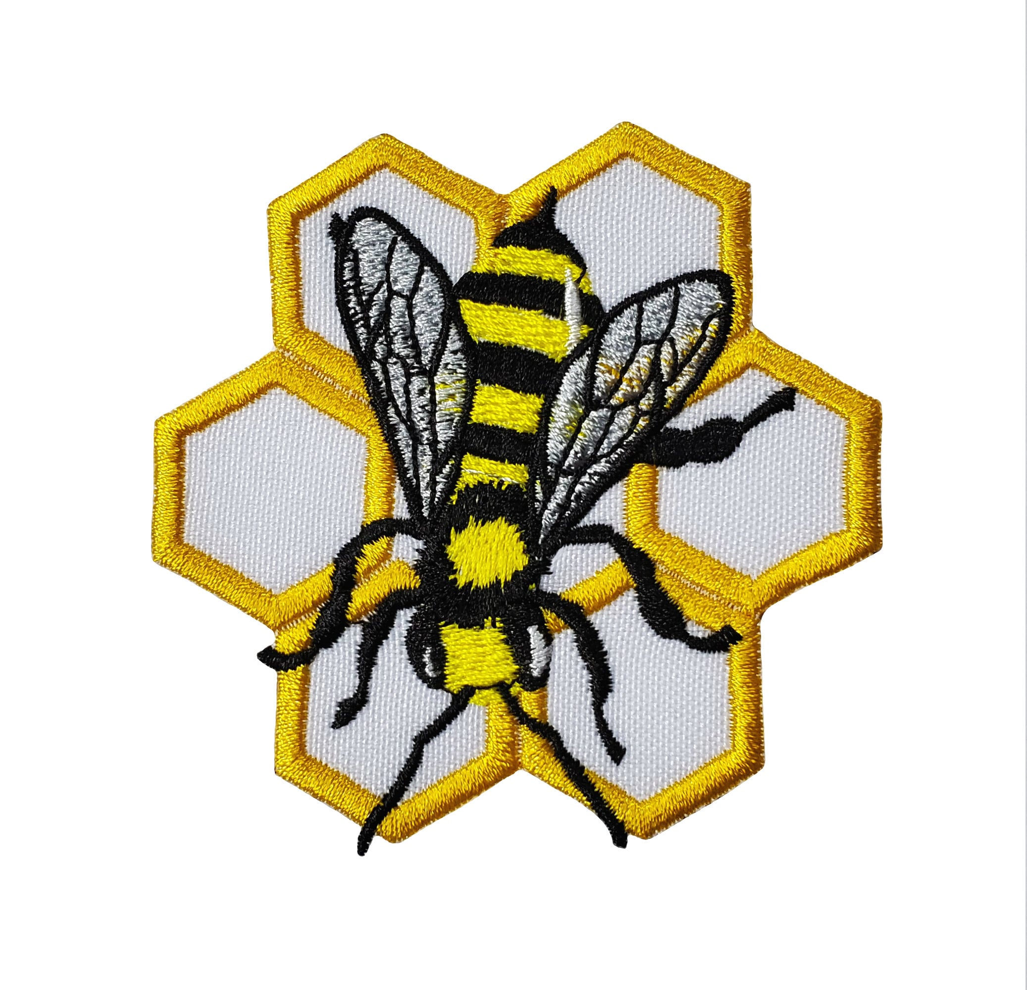 Bumble Bee Honeycomb Iron on Patch 2.9" Cute for Kids Children ...