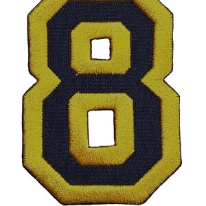 3" Numbers College Varsity Letterman Embroidered Iron on Patch Varsity ...
