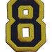 3" Numbers College Varsity Letterman Embroidered Iron on Patch Varsity ...