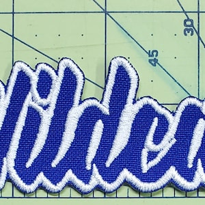 Wildcats Text Embroidered Applique Iron on Patch Various Sizes Team ...