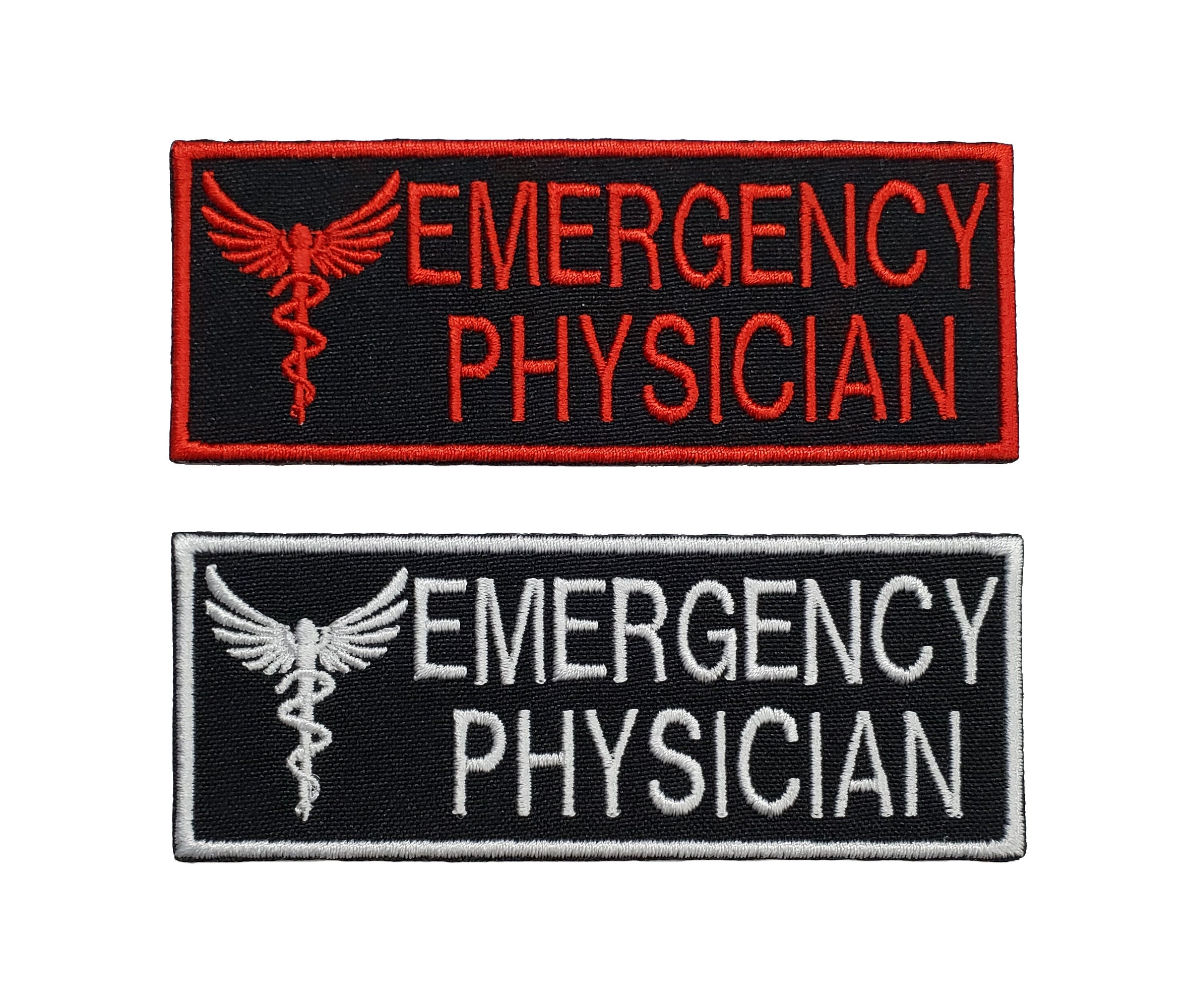 Emergency Physician Caduceus Embroidered Patch, Medical Name Tag - Etsy