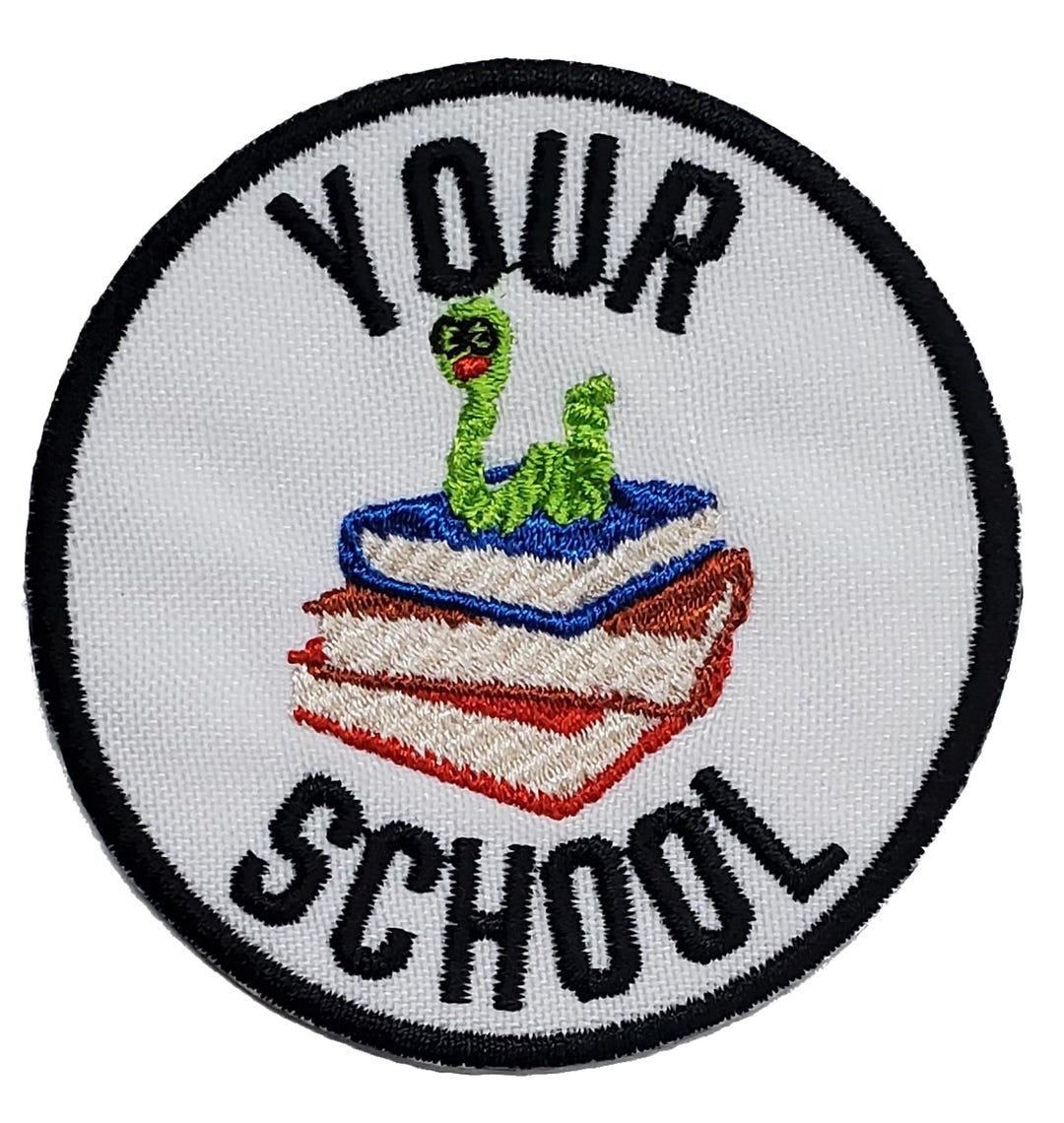 Custom Your School Name Embroidered Applique Iron On, Sew On, or Hook ...