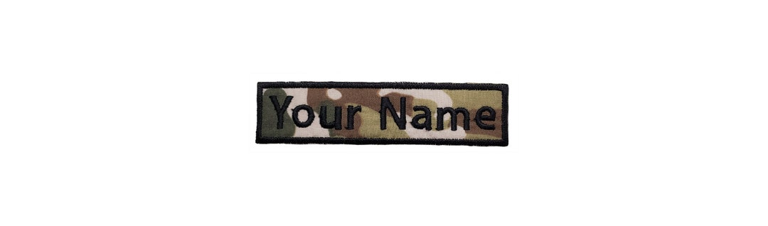 Custom Camo Name Tag, Embroidered Patch, Iron-on or Sew-on - Etsy