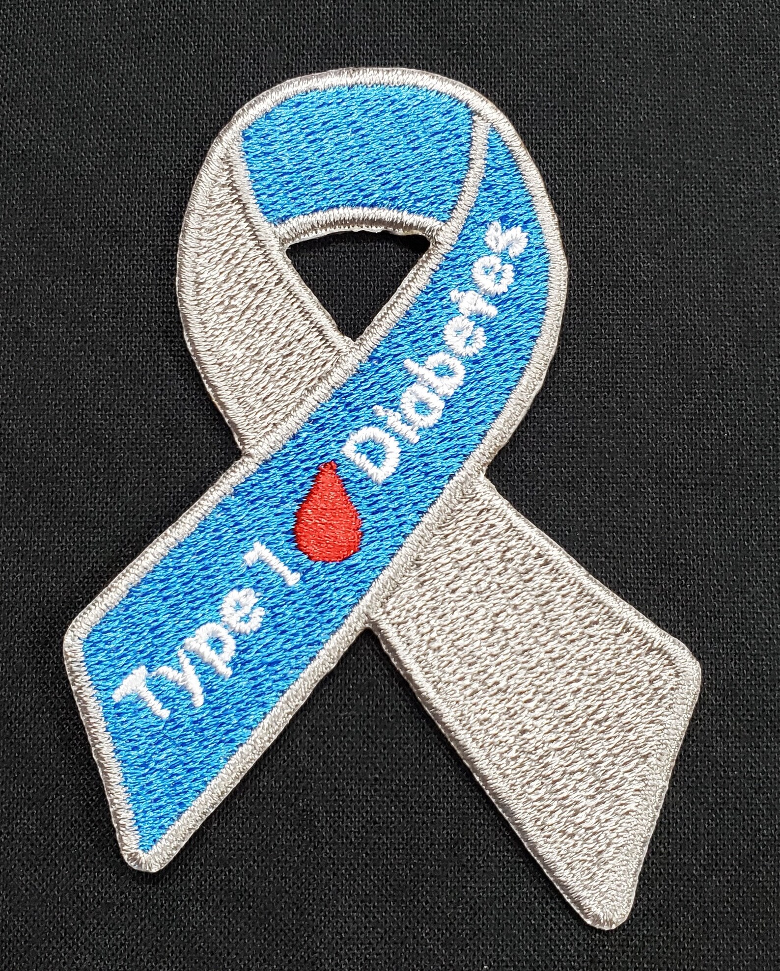 Type 1 Diabetes Embroidered Iron on Patch Awareness Ribbon Gifts ...