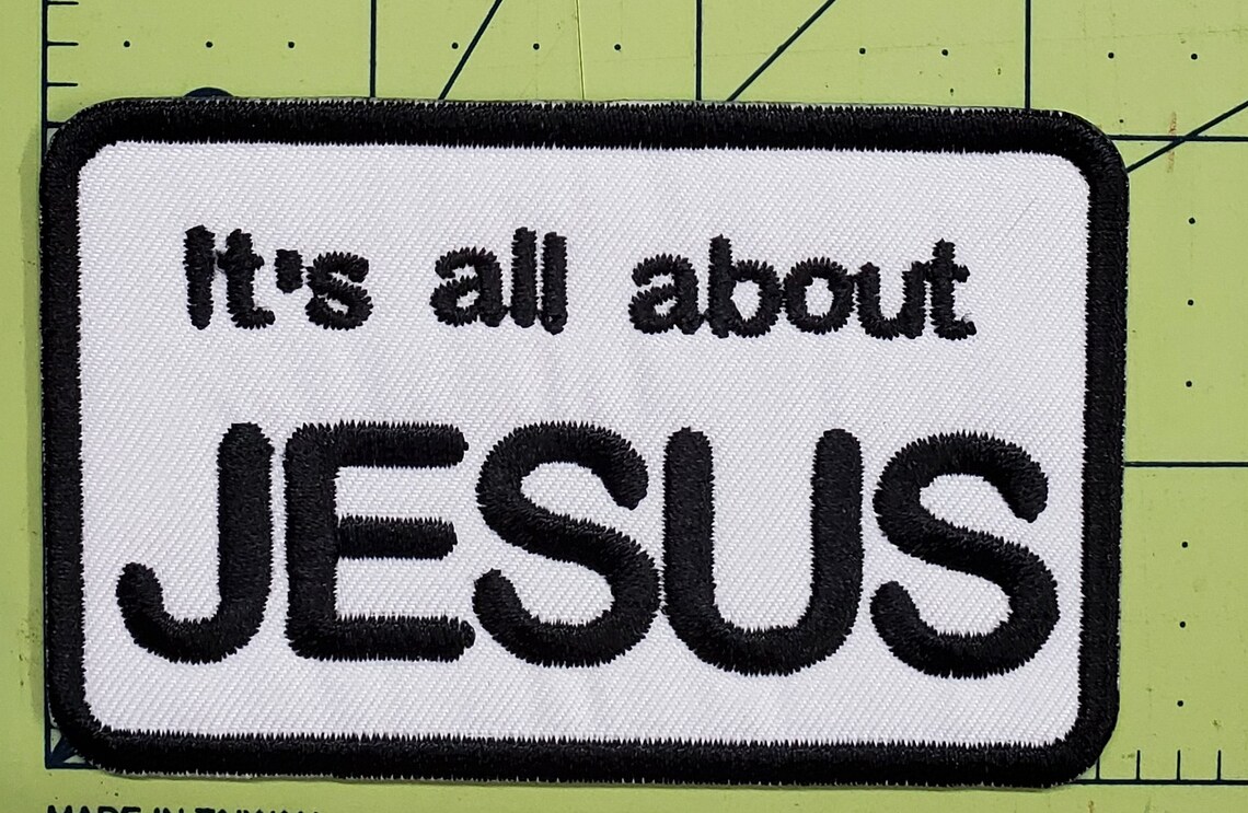 Jesus Embroidered Iron on Patch, Christian Applique (3.25" X 2.1") - Etsy