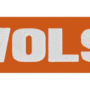 Vols Text Embroidered Applique Iron or Sew on Patch 4" X 1.3" - Etsy