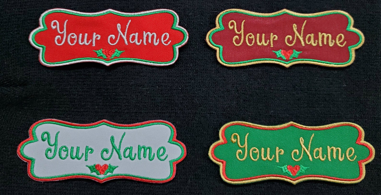 Christmas Stocking NAME PATCH 5 X 2 Custom | Etsy