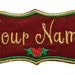 Christmas Stocking NAME PATCH - 5" X 2" Custom Personalized Iron on or ...