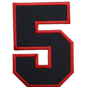 8" Numbers College Varsity Letterman Embroidered Iron on Patch Varsity ...