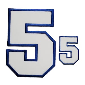 8" Numbers College Varsity Letterman Embroidered Iron on Patch Varsity ...