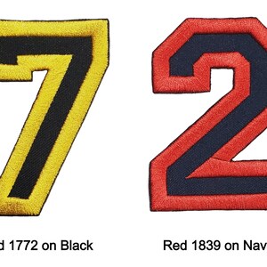 3" Numbers College Varsity Letterman Embroidered Iron on Patch Varsity ...