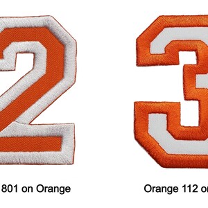 3" Numbers College Varsity Letterman Embroidered Iron on Patch Varsity ...