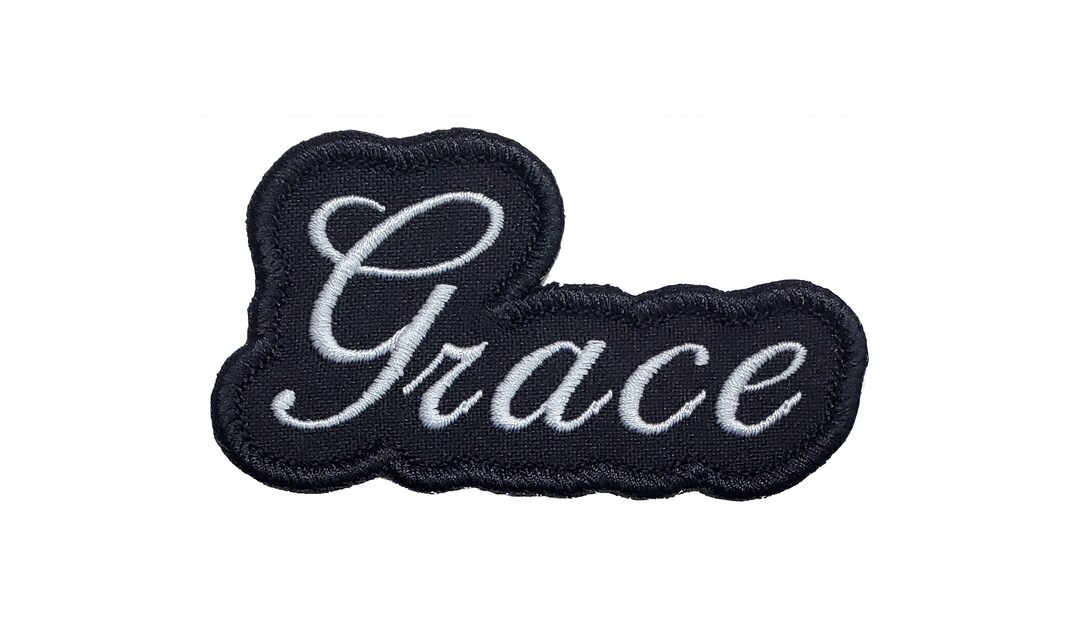 Grace Embroidered Applique Iron on Patch 3.6" X 2.1" Christian - Etsy