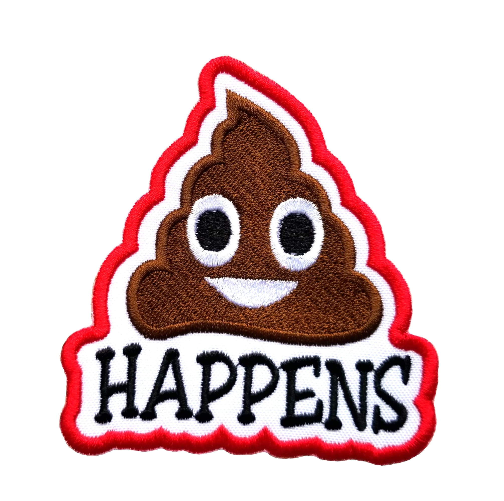 Poop Happens Emoji Embroidered Iron on Patch Funny Humor Laugh | Etsy