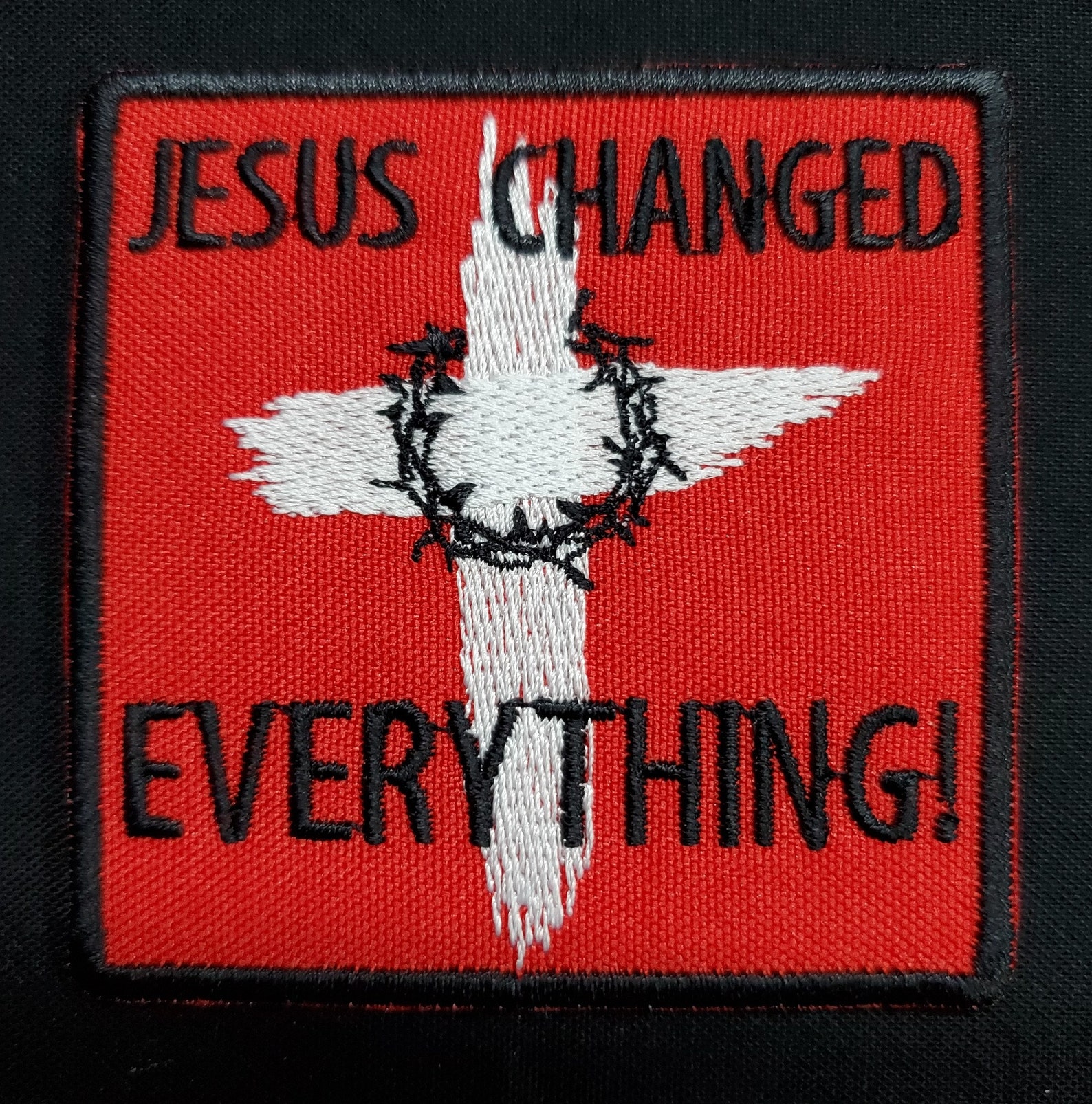 Jesus Changed Everything Embroidered Applique Iron on or Sew on Patch 2 ...